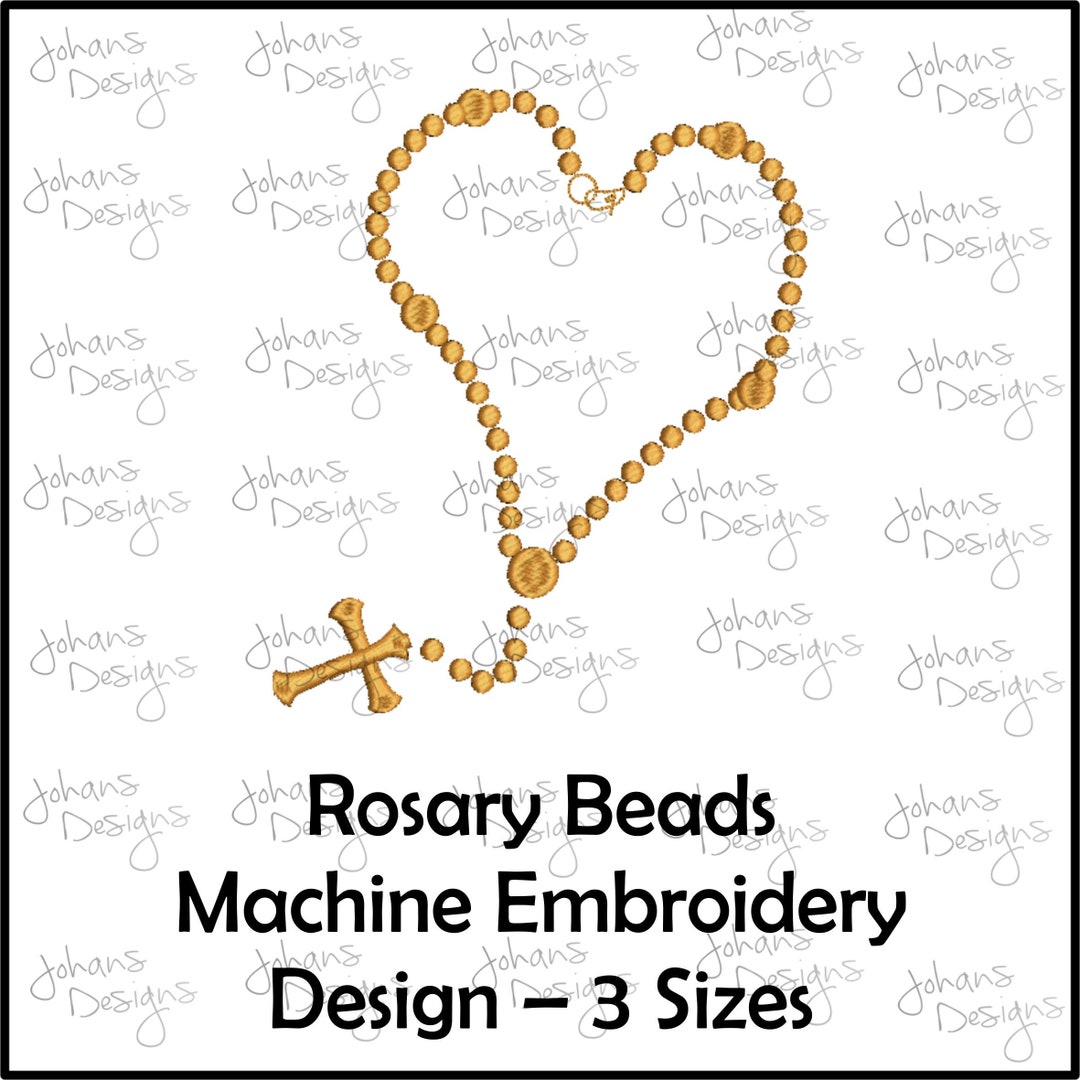 Rosary Beads Embroidery Design - Etsy
