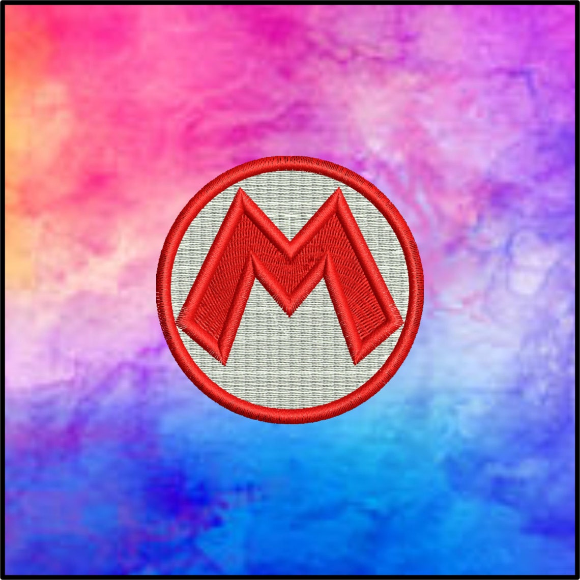 Super Mario Bros M Logo Embroidery Designs - Etsy