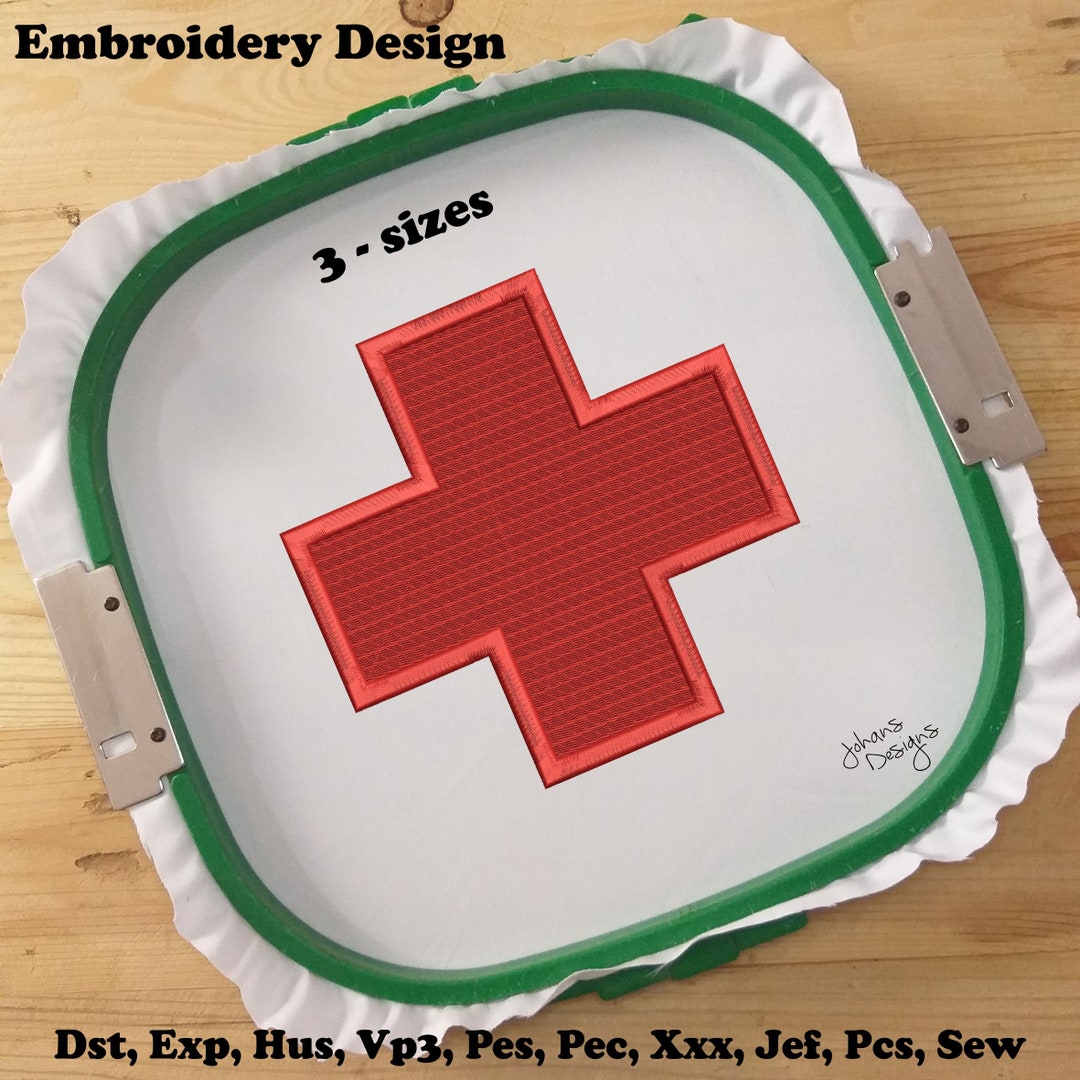 Medicine Red Cross - Machine Embroidery Design - Etsy