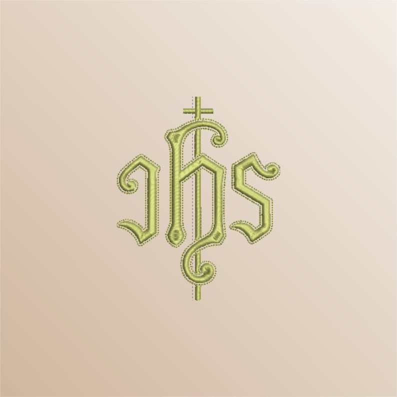 JHS Religious IHS Embroidery Design - Etsy