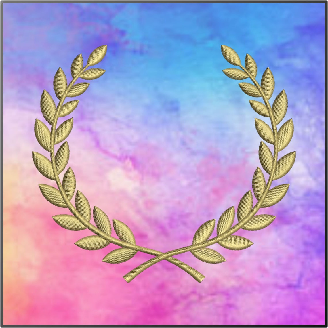 Laurel Wreath Embroidery Design - Etsy