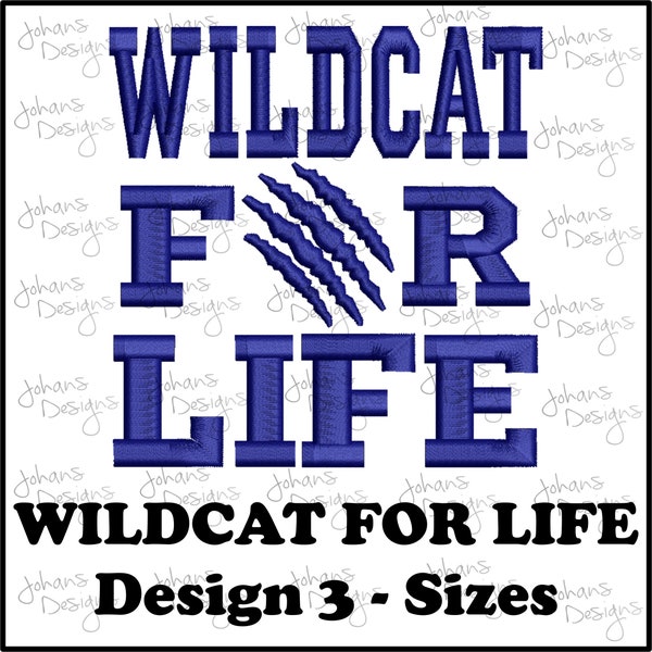 Wildcat Embroidery Design - Etsy