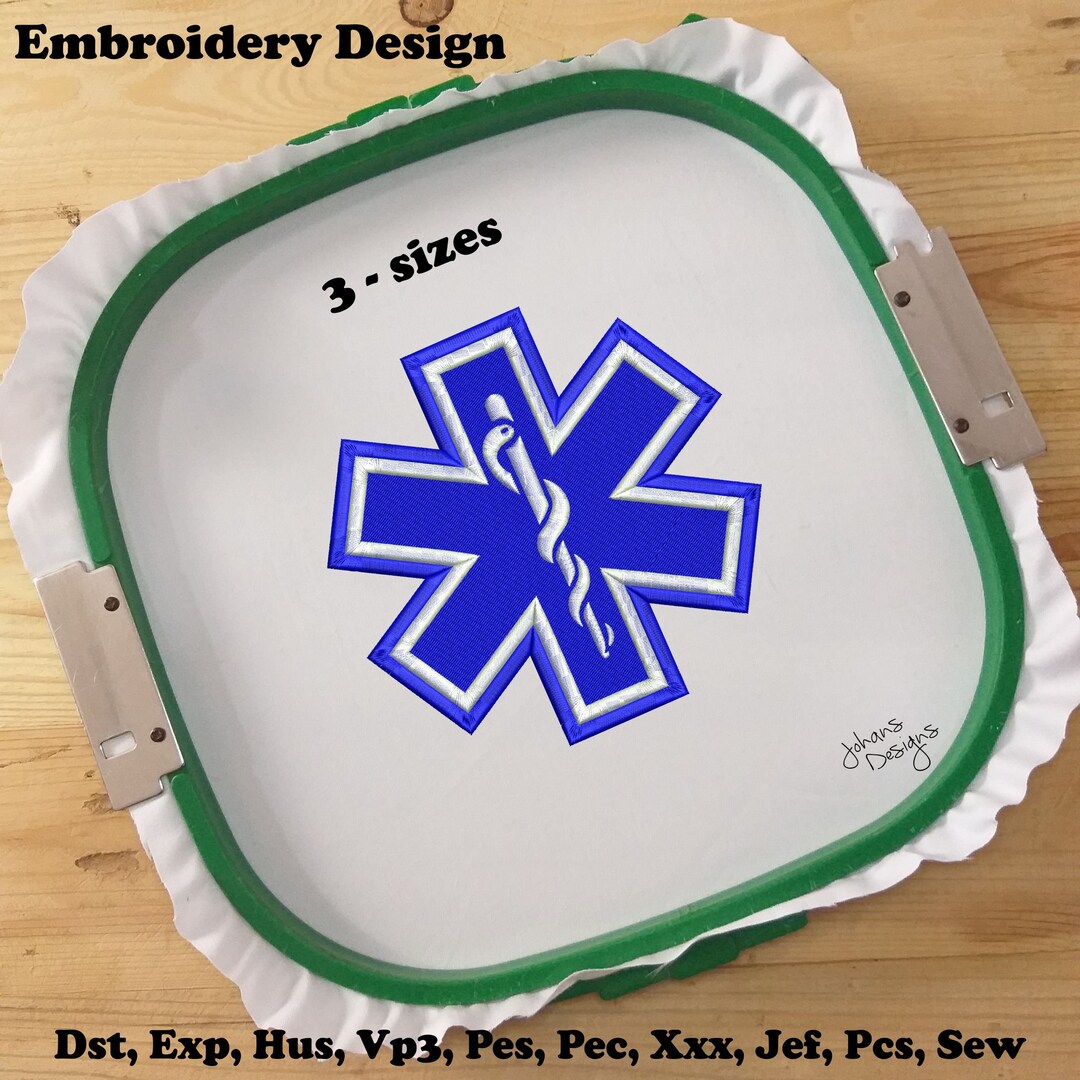 Star of Life Embroidery Design - Etsy