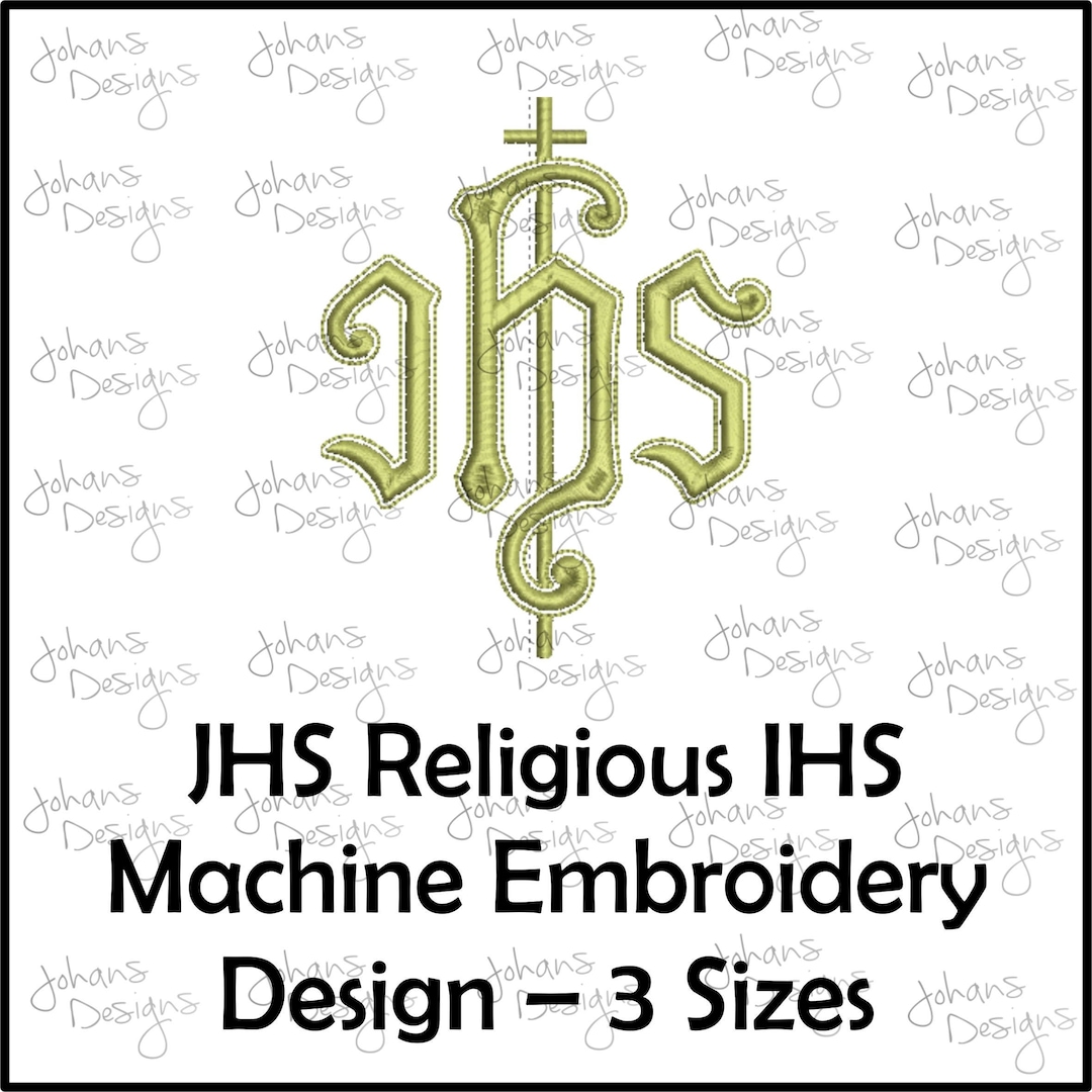 JHS Religious IHS Embroidery Design - Etsy