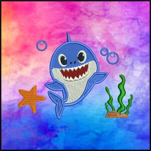 Baby Shark Embroidery Design - Etsy