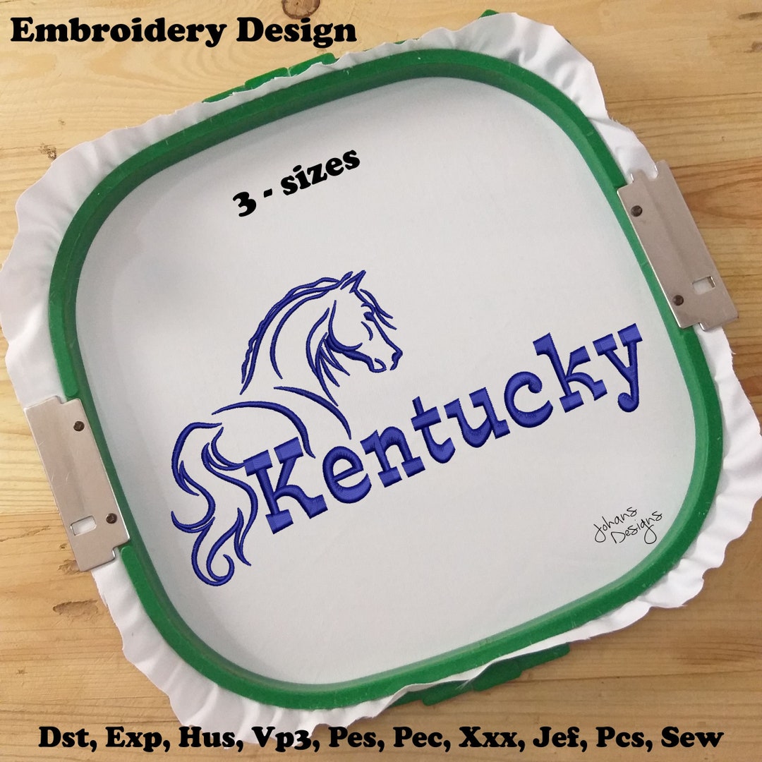 KENTUCKY Embroidery Design - Etsy