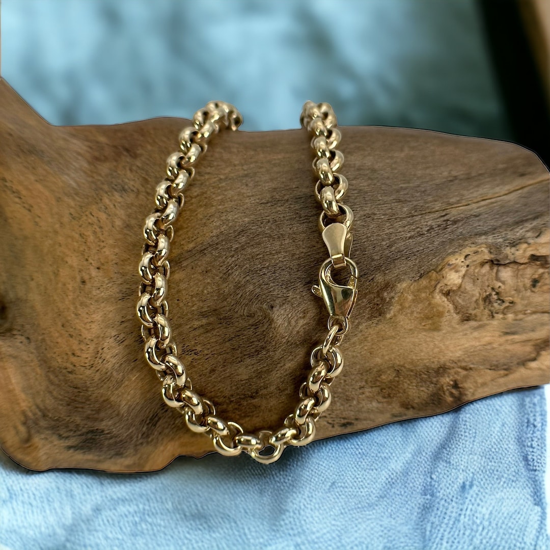 Pea Chain Bracelet 19 Cm Long 5.1 Mm Wide Gold 333 Modern - Etsy