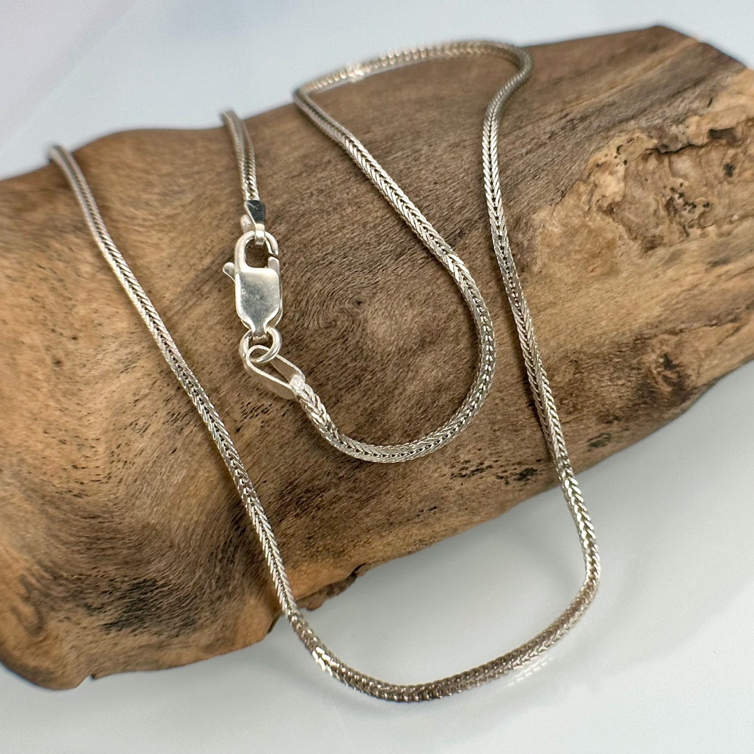 Vintage Silver Chain Approx. 40 Cm Long Approx. 1.3 Mm Wide 925 Silver ...