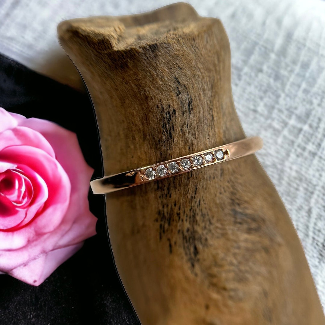 CEM Ring 333 8 Carat Gold Zirconia Size. 58 18.5 Mm Modern - Etsy