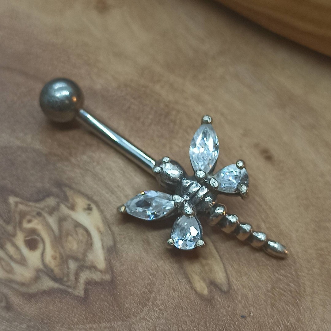 Butterfly Belly Button Piercing 925 Silver Design Exclusive Eye-catcher ...