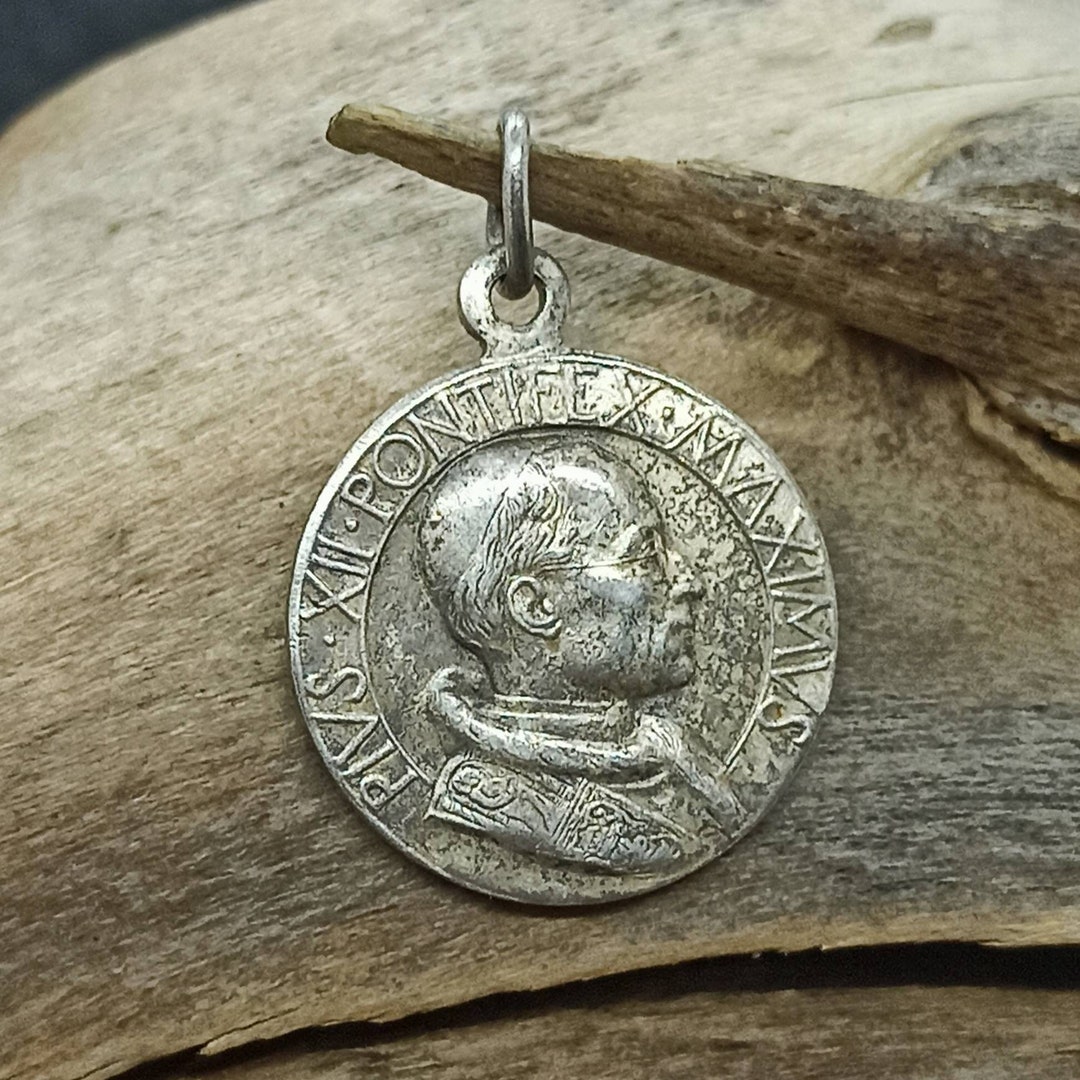 Pope PIVS XII PONTIFEX Maximvs Chain Pendant Real Silver - Etsy
