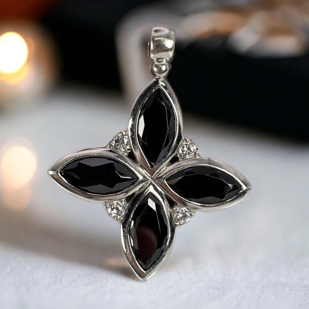 Stylish Necklace Pendant 925 Silver 46 X 37 Mm Vintage Design Noble ...