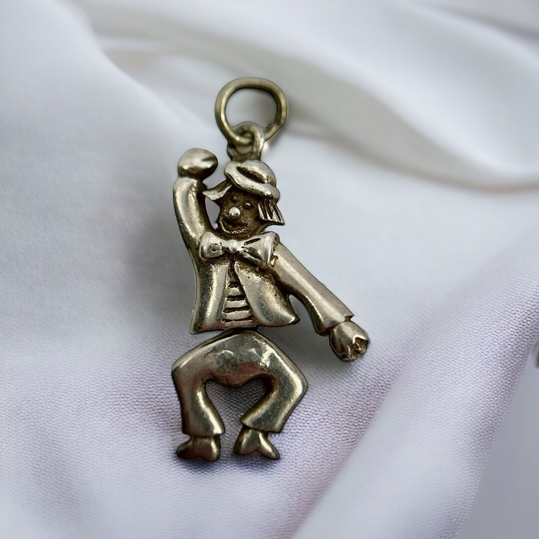 Clown Pendant 925 Silver Vintage Gift Patina Old Retro Pendant Noble ...