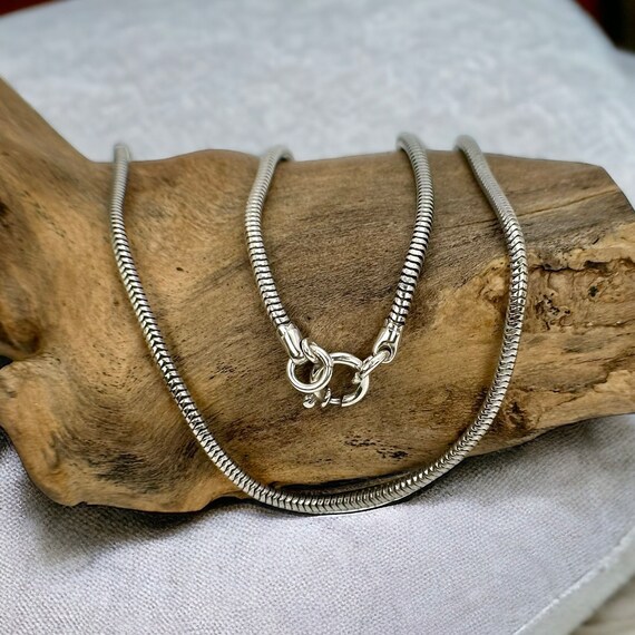 Long snake chain 925 silver silver chain 82 cm long 2… - Gem