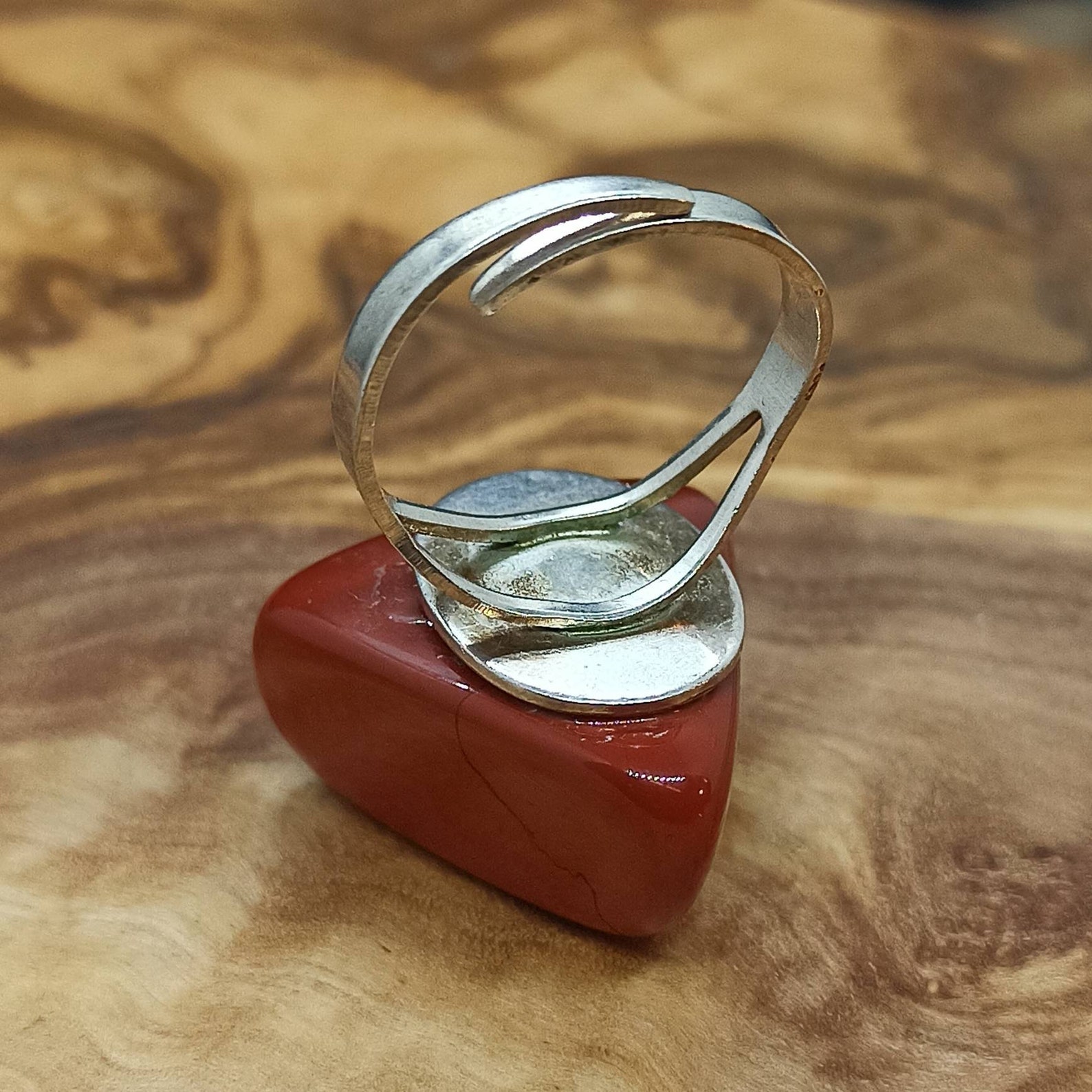 Jasper Ring 925 Silver Adjustable Size Vintage Gift Ladies Silver Ring ...