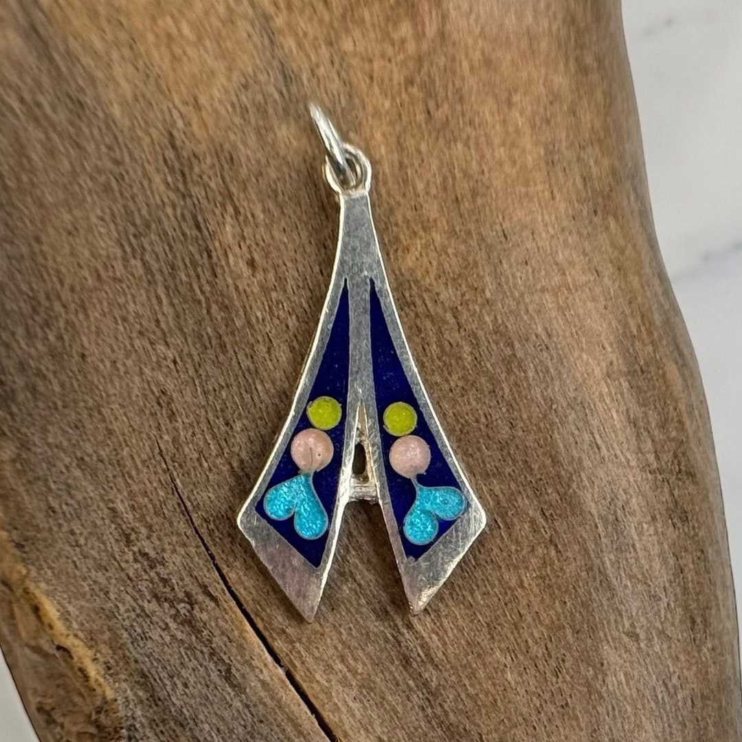 Design Necklace Pendant Real Silver Vintage Gift Patina Very Old Retro ...