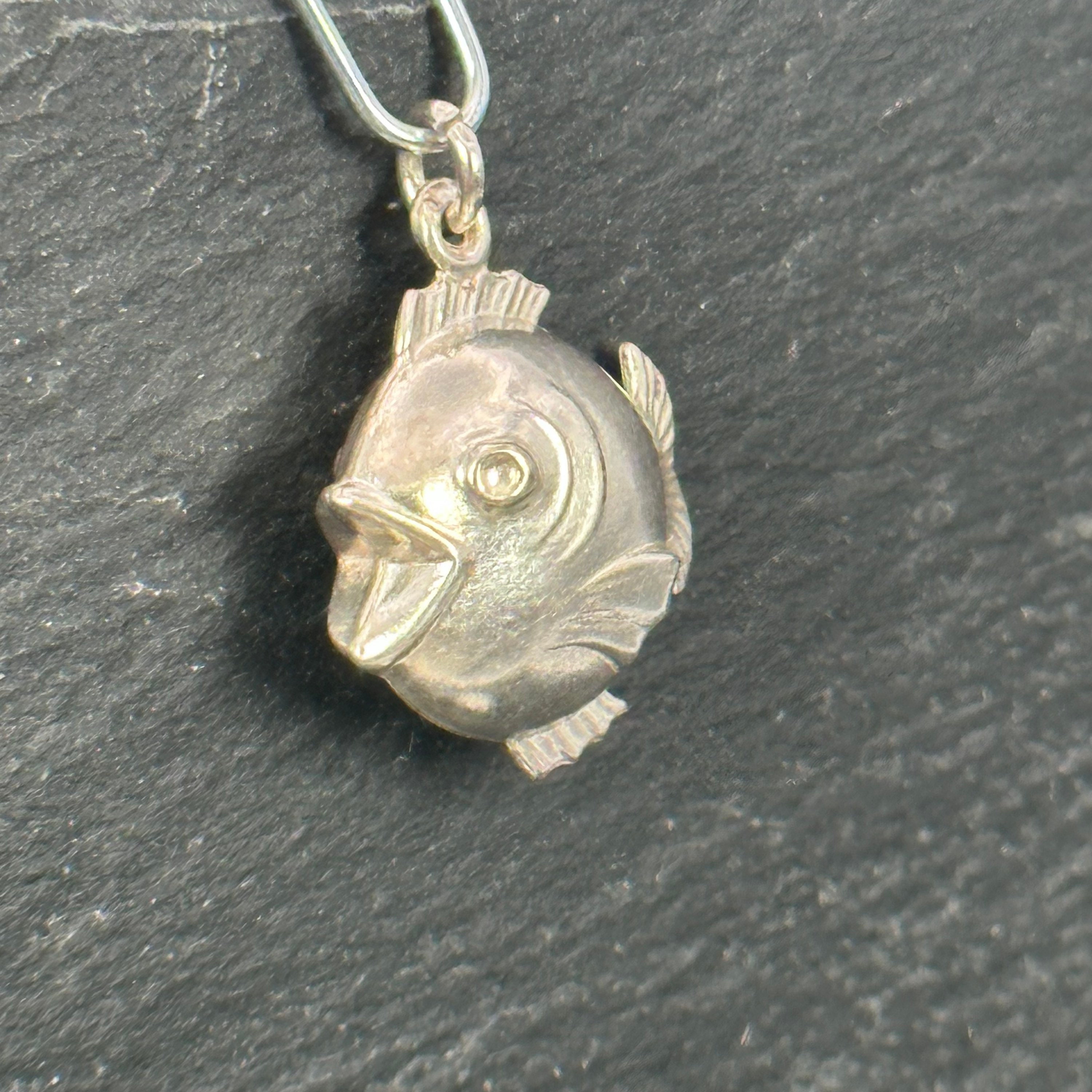 Süßer Fisch Kettenanhänger echt Silber 21 x 16mm Vintage - Etsy.de