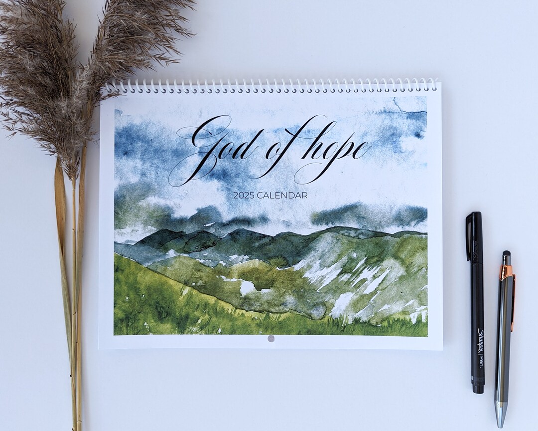 God of Hope 2025 Watercolor Bible Verse Calendar - Etsy