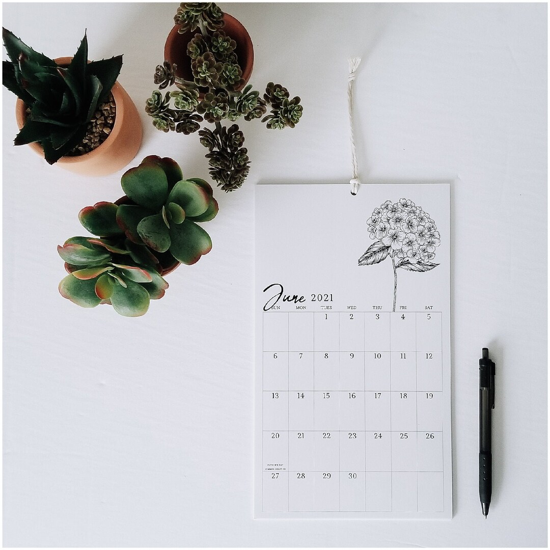 NATURE'S GRACE Collection 2026 Wall Calendar in a Narrow Modern and ...