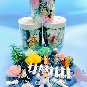 Cute Blue Dog Bluey Inspired 8 Oz. Jar, Play Dough Kit, Kids Birthday ...