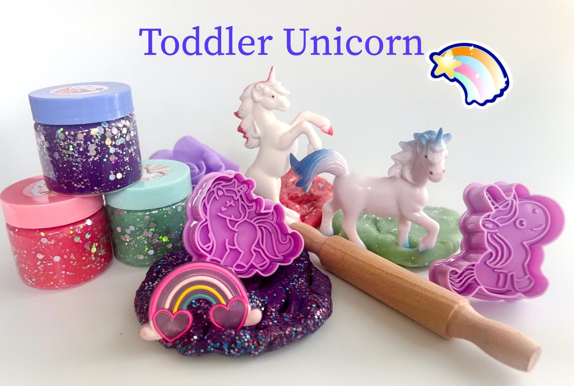 Mini Unicorn Play Dough Kit, Toddler Present,unicorn Party Favors ...