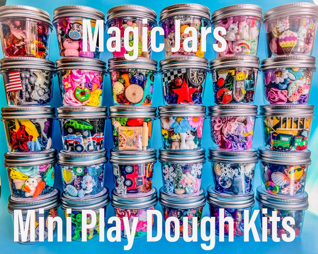MAGIC Play Dough Jars, Play Dough Kit,kids Party Favors, Goodie Bags ...
