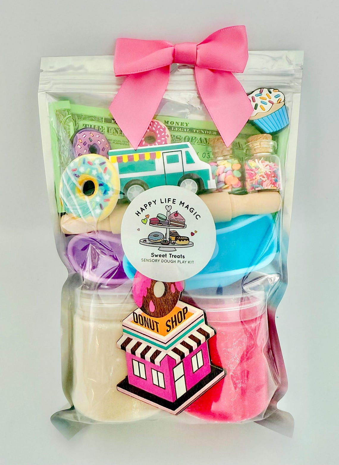 Mini Donut Shop Sensory Dough Kit, Play Dough Kit,playdoh,gift for Kids ...