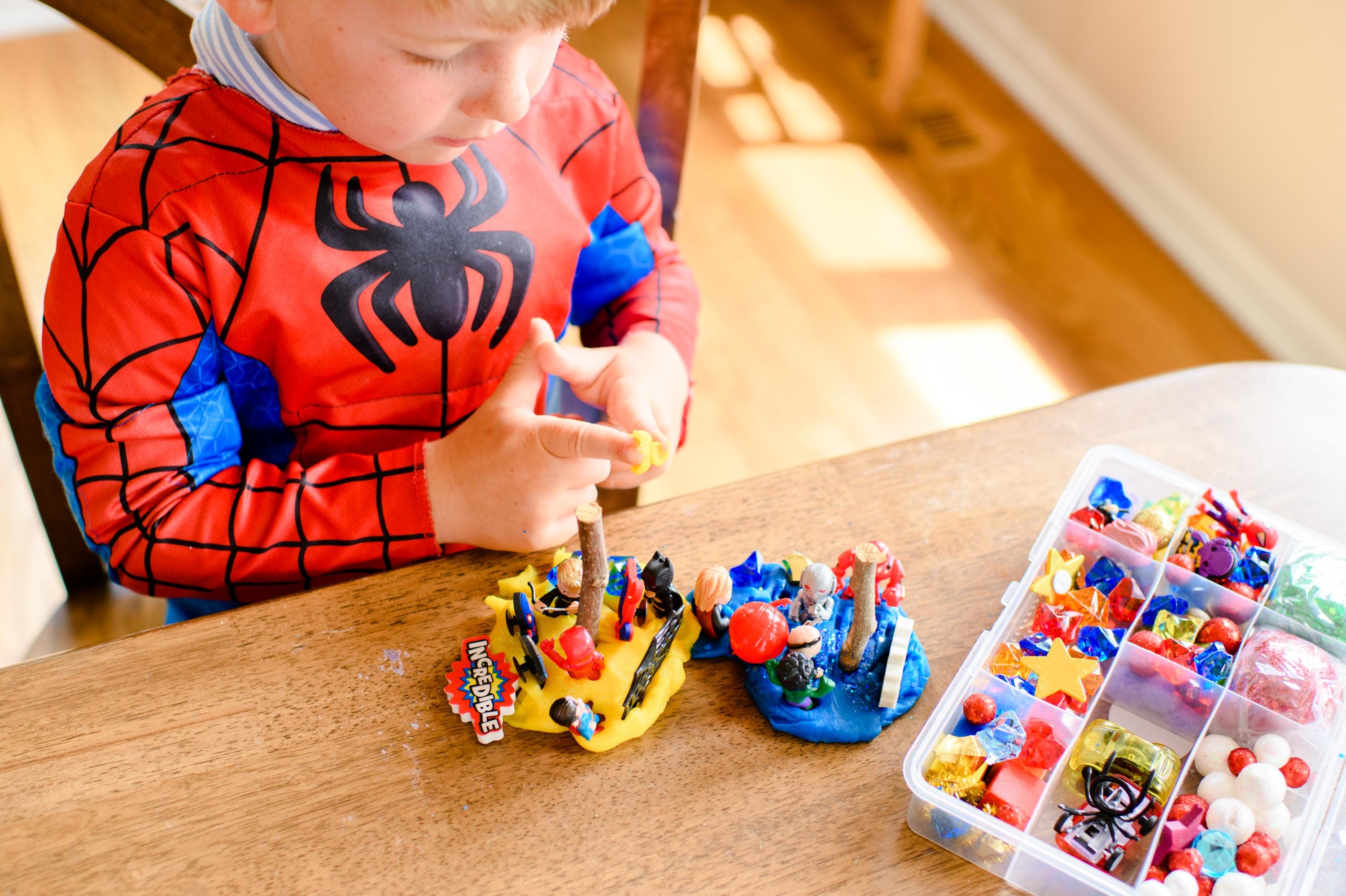 Superhero Play Dough Kit, Gift for Boys, Birthday Gift for Boys ...