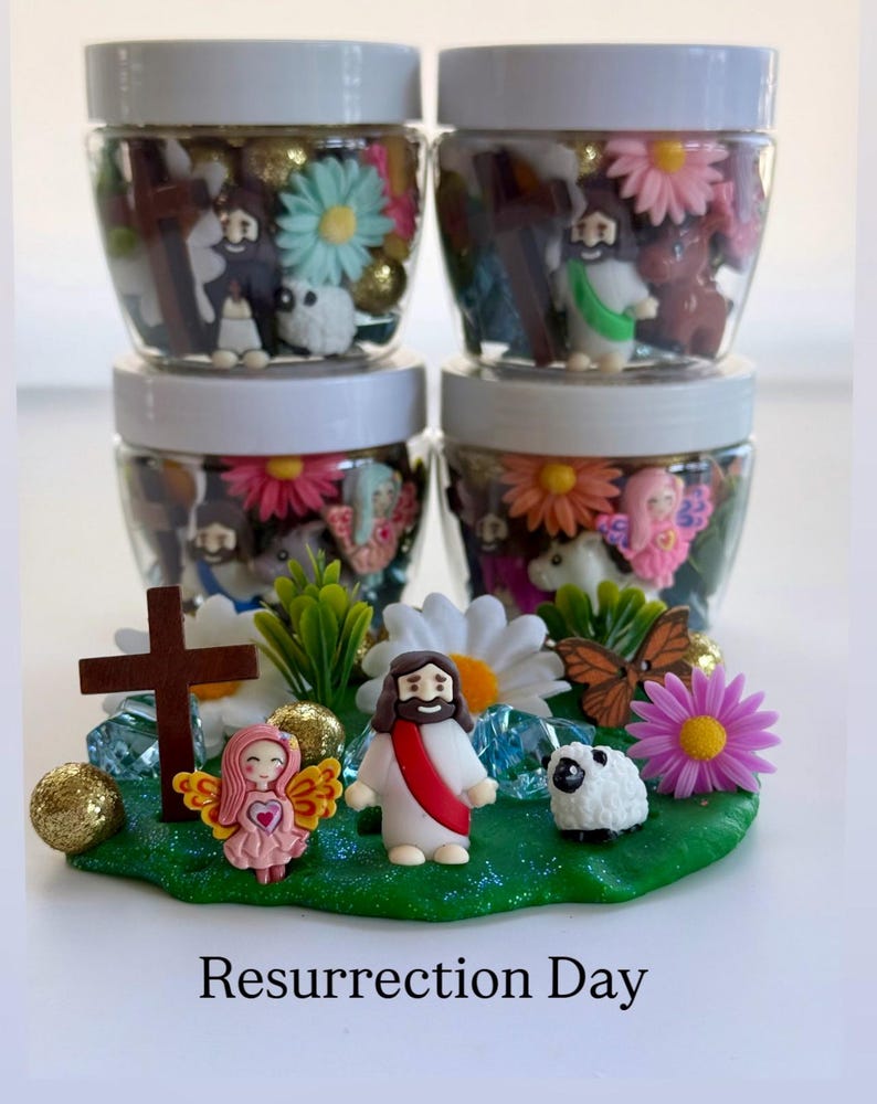 Resurrection Scene Play Dough Sensory Jar,christian Easter Activity for ...