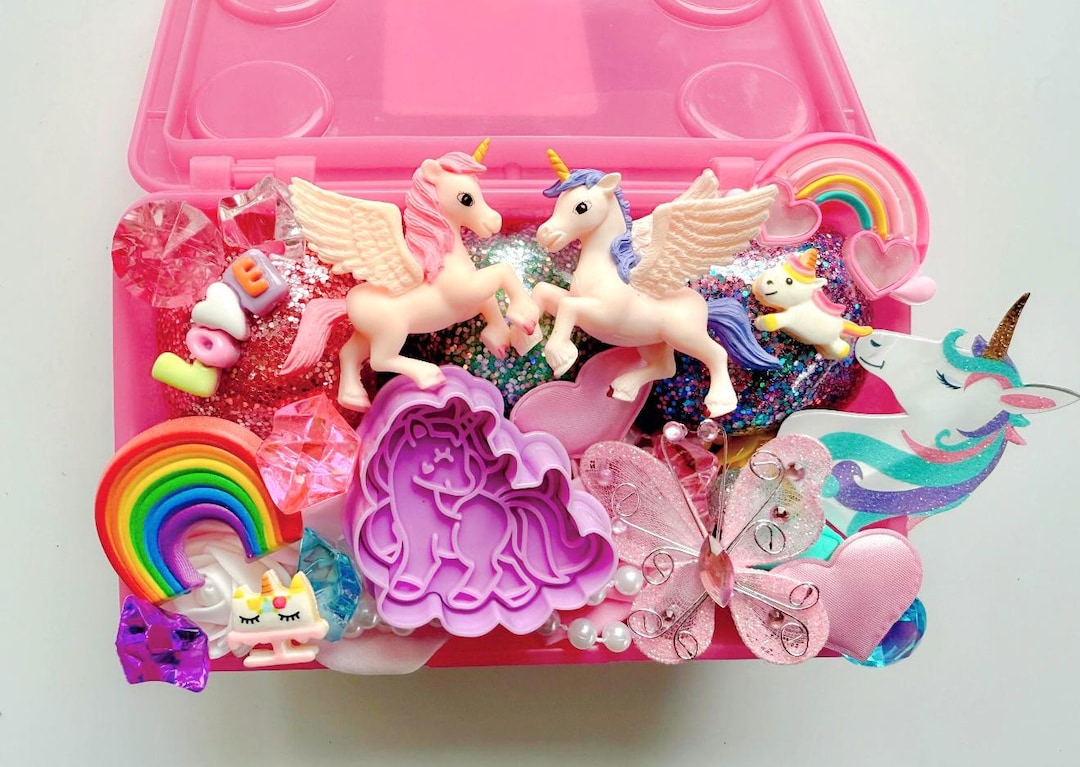 Mid Unicorn Play Dough Kit, Play Dough Kit, Unicorn Sensory Kit ...