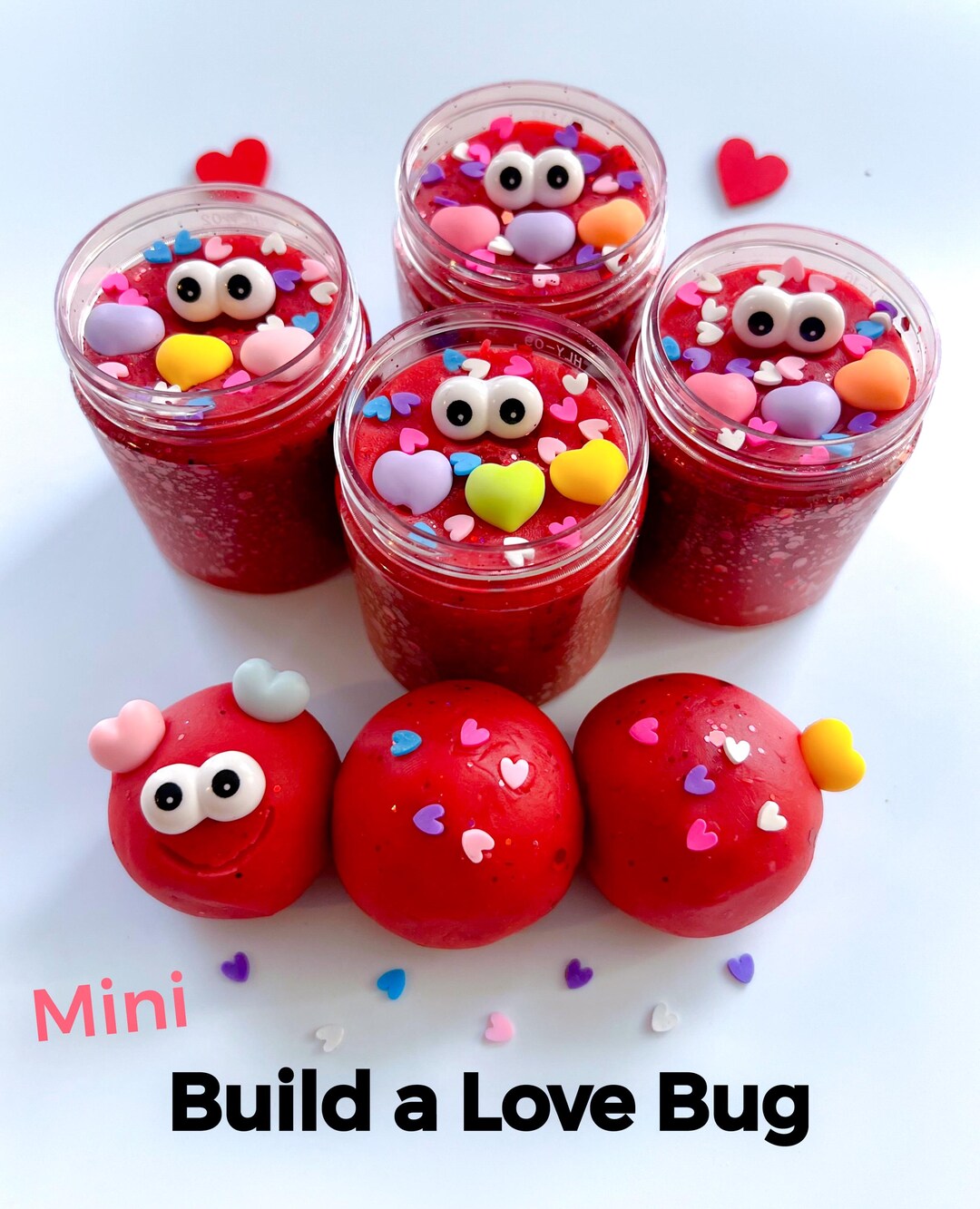 Build a Love Bug Play Dough Jar, Valentine's Day Play Doh Party Favors ...