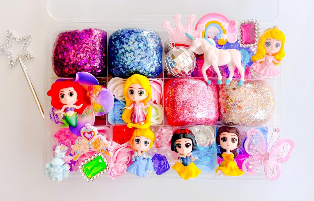 Princess Play Dough Kit, Princess Sensory Playdough Kit,gift for Girls ...