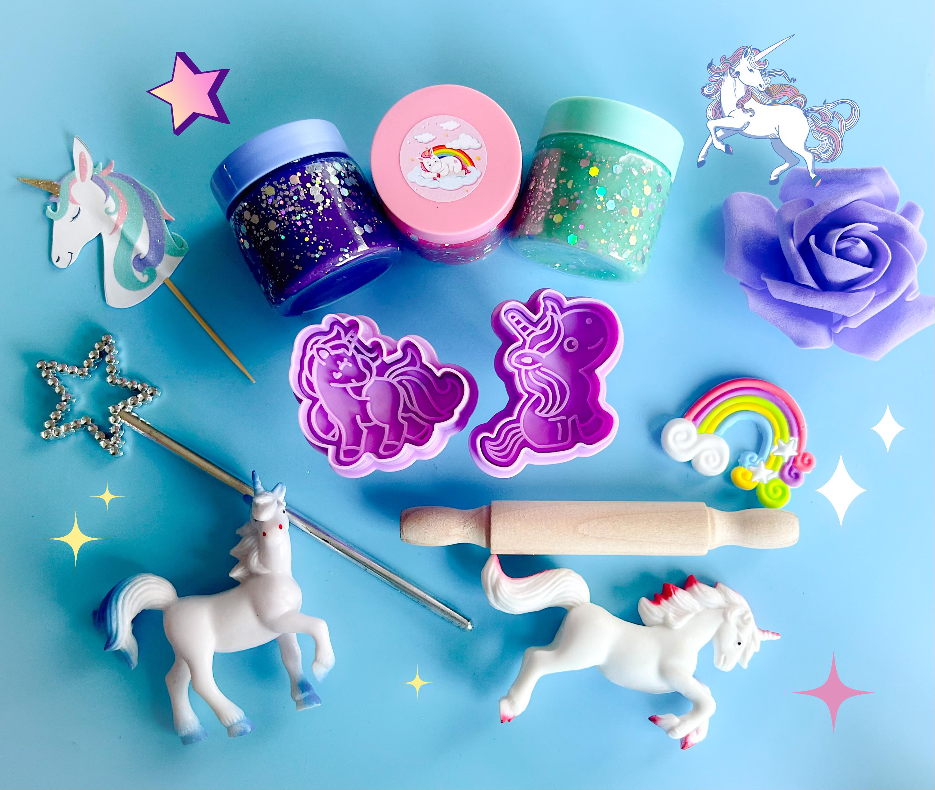 Mini Unicorn Play Dough Kit, Toddler Present,unicorn Party Favors ...