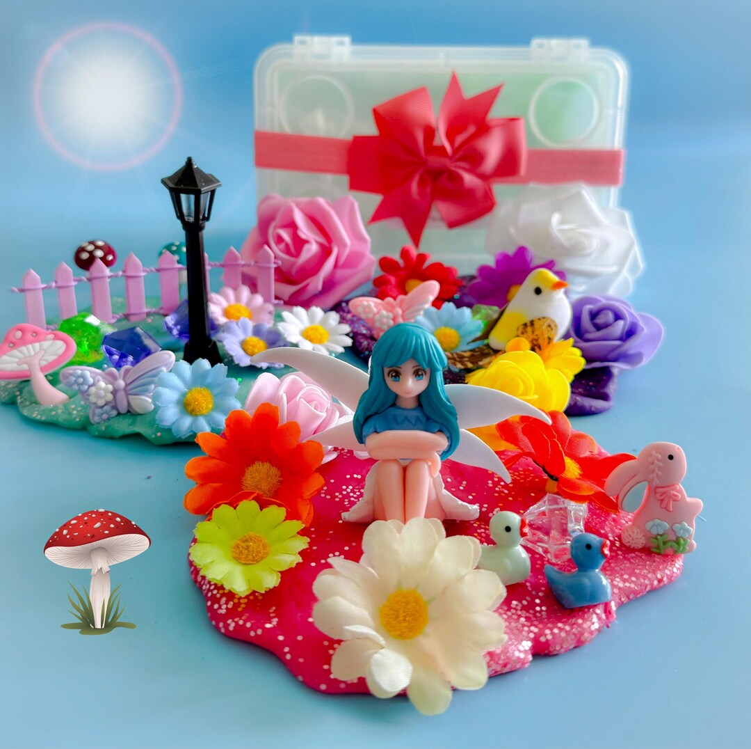 Mid- Sized Fairy Garden Play Dough Kit, Girls Gift, Playdoh Kit,sensory ...