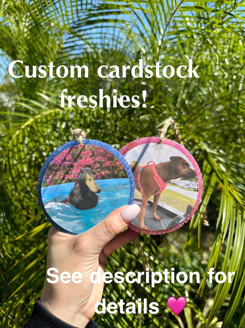 Custom Cardstock Car Freshie Picture Cardstock Car Freshie Car Freshie ...