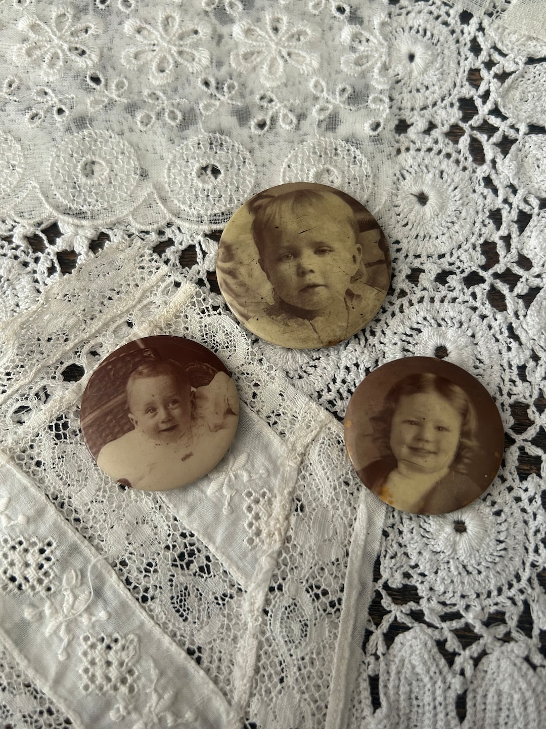 Three Antique Photo Pins of Victorian Children - Etsy