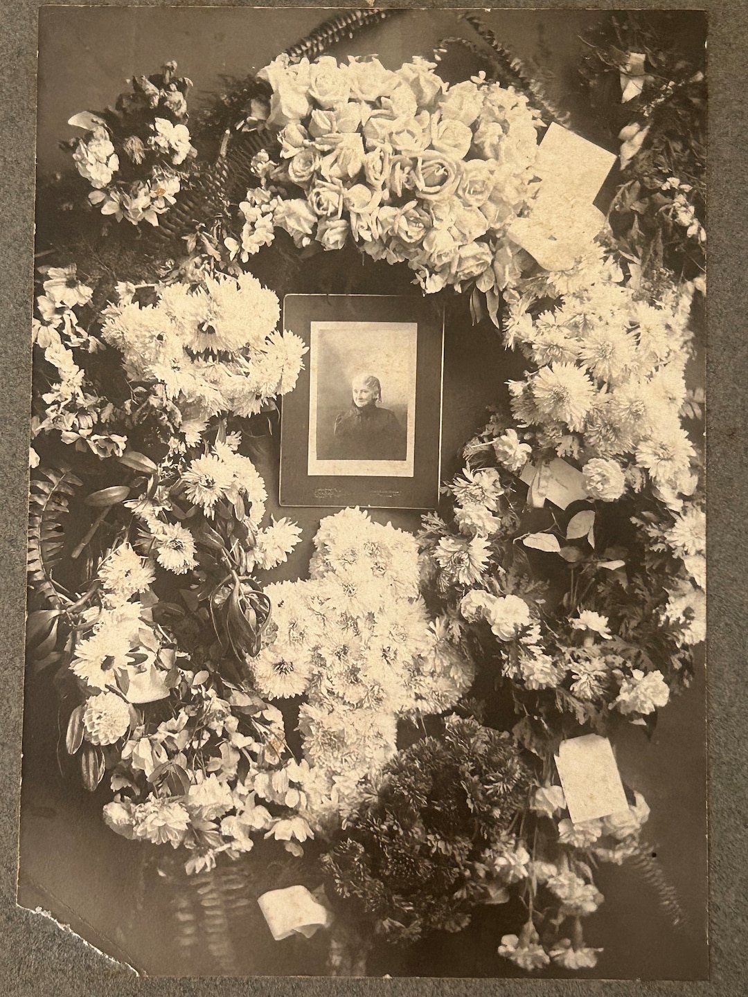 Victorian Cabinet Card of Funeral Flowers and the Deceased Woman - Etsy