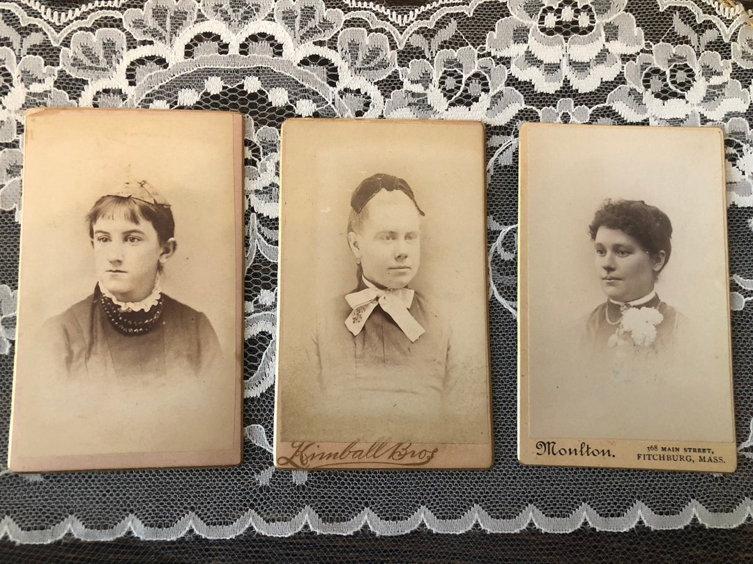 Three Victorian Cdvs of Women With Unique Accessories, Victorian ...