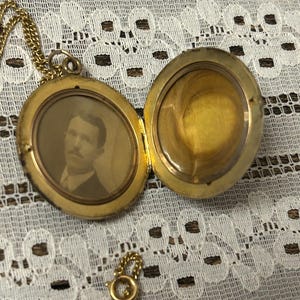 Ornate Victorian Photo Locket With Engraved Initials and a Lock of Hair ...