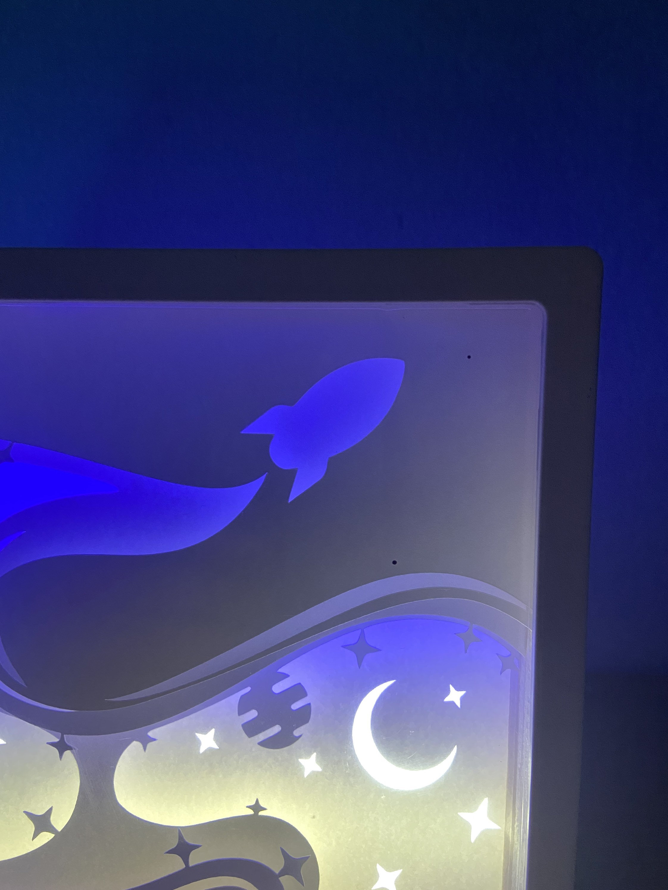 Space Themed Light Box/shadow Box, Pre Lit Shadowbox, Space Shadowbox ...