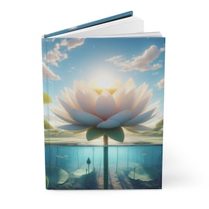 White Lotus Journal 6x8 Sacred Lotus Flower Journal White Lotus ...