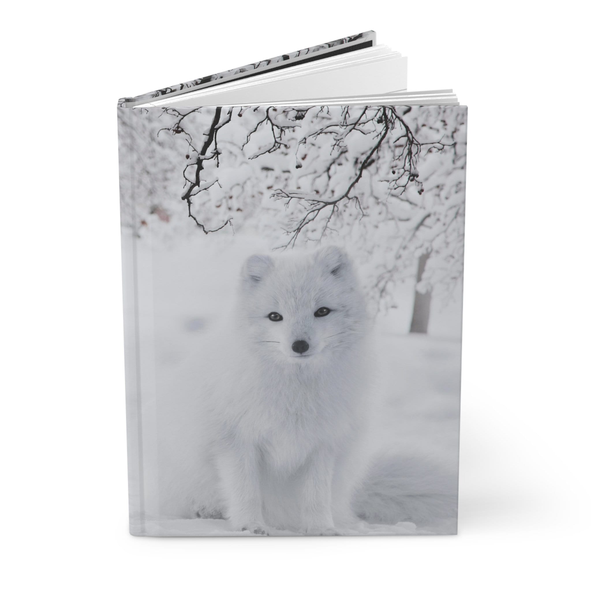 Cute White Fox Journal 6x8 Arctic Fox Notebook Cute Baby Fox Journal ...