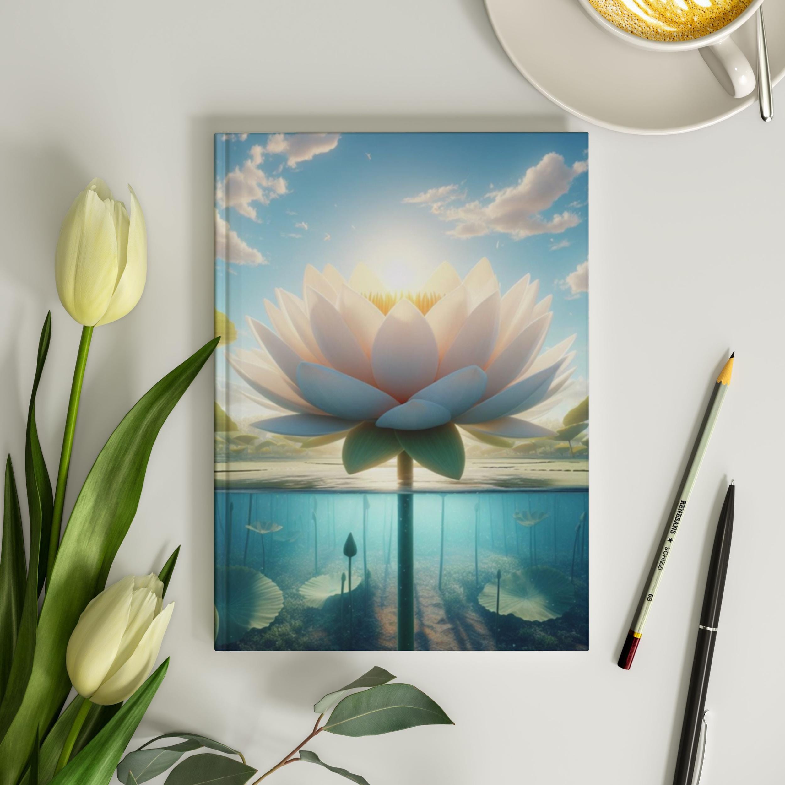 White Lotus Journal 6x8 Sacred Lotus Flower Journal White Lotus ...