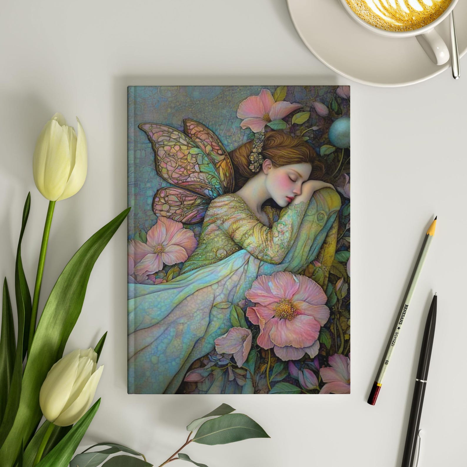 Fairy Girl Journal 6x8 Fairy Fantasy Journal Pretty Fairy Notebook for ...