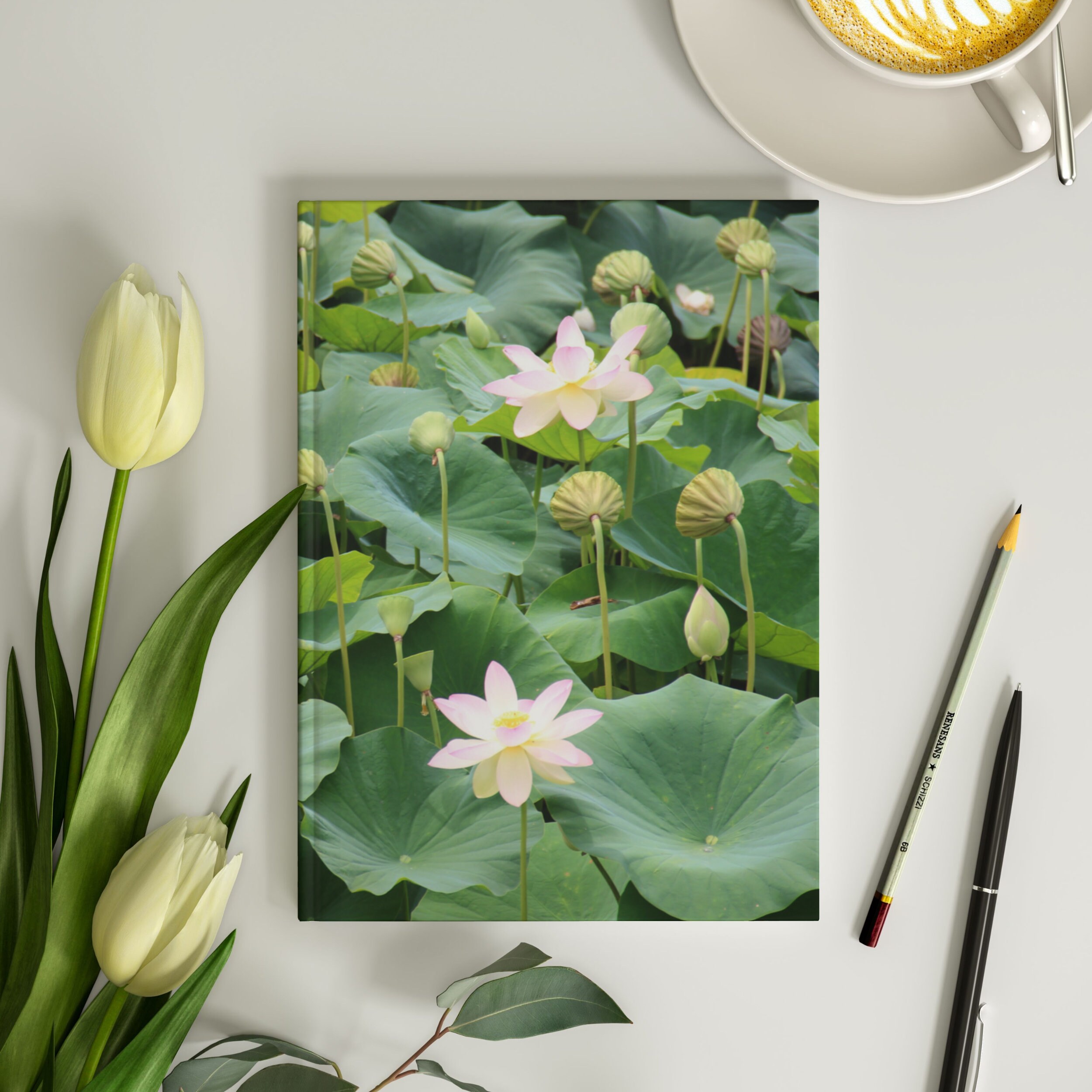 Lotus Journal 6x8 Water Garden Flowers Lotus Notebook Zen - Etsy