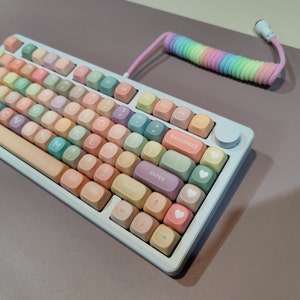 Creamy Ice Cream Matcha V4 Linear HI8 Aluminum Keyboard With MOA Candy ...