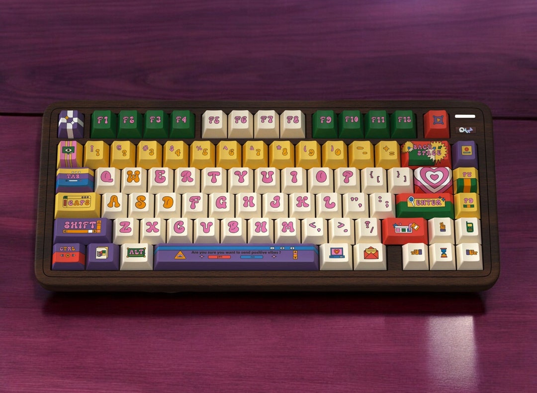 American Retro SOA Profile Keycap Set Custom Novelty Keycaps Hippy ...