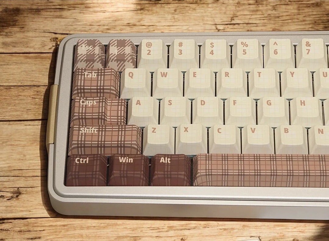 Old English Checks Keycap Set Cherry Profile PBT Keycaps English ...