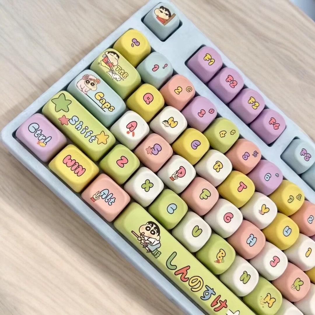 Cute Cartoon PBT MOA Profile Keycap Set Cute Keycaps Custom Novelty ...