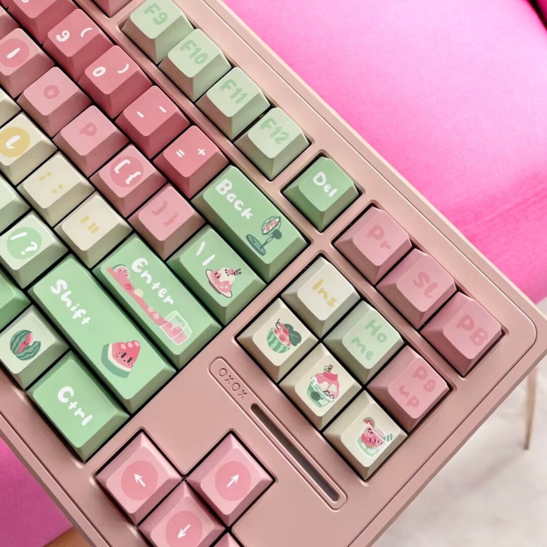 Watermelon Egg Keycaps - Cherry Profile Keycap Set - Watermelon Themed ...
